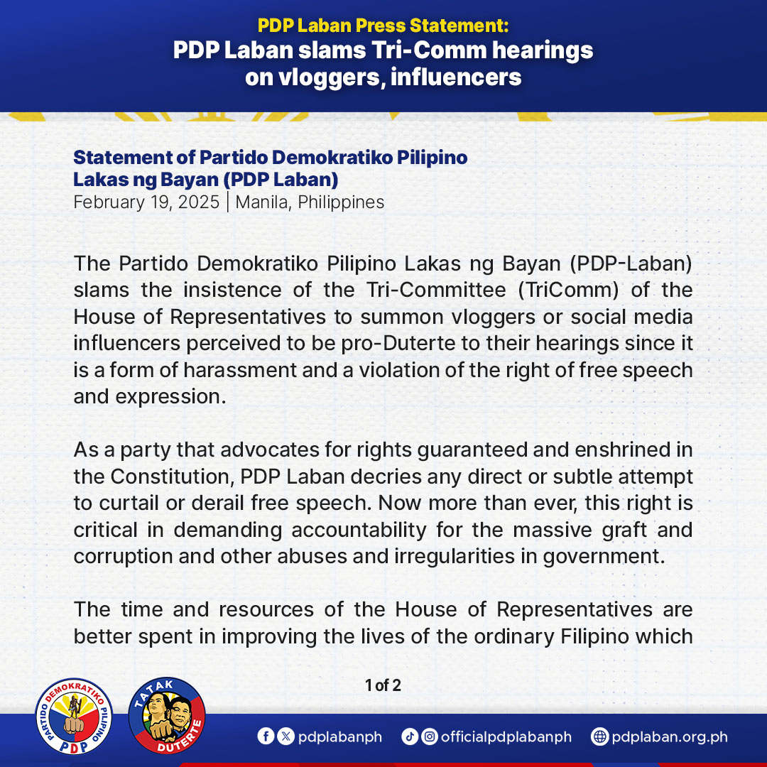 PRESS STATEMENTS - PDP Laban